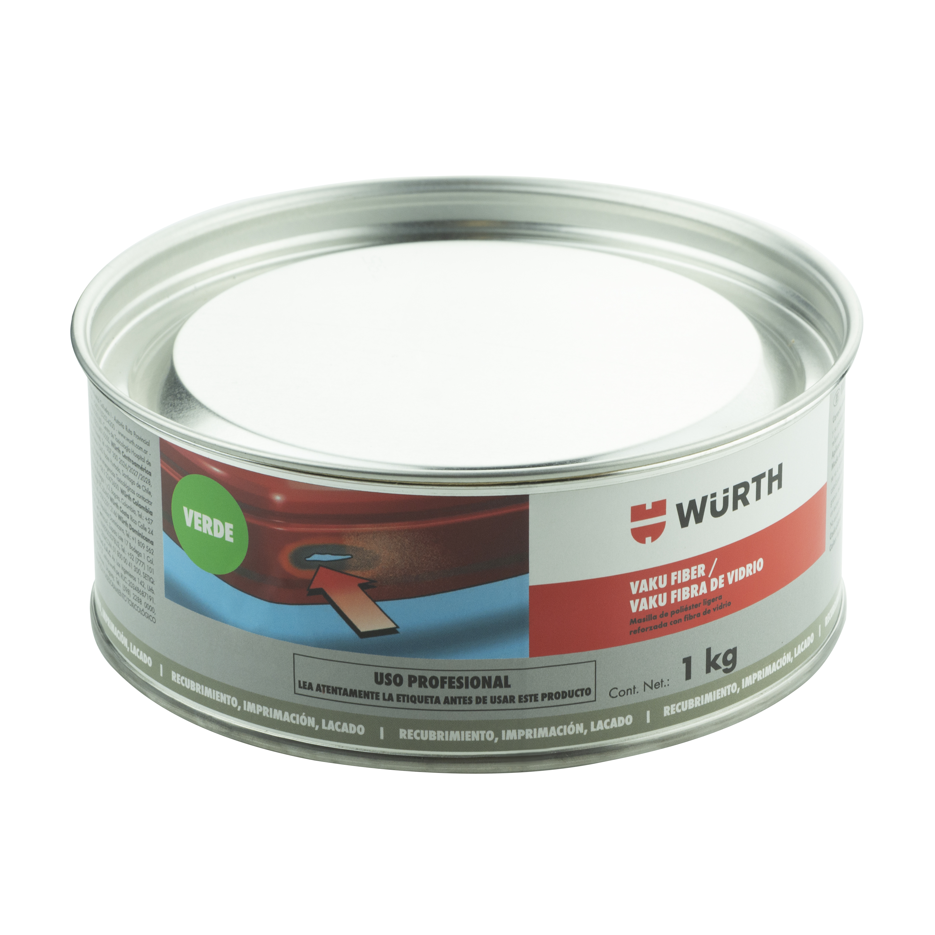 MASILLA VAKU FIBRA DE VIDRIO 1KG | Würth Argentina